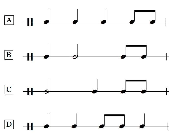 Intermediate Band Counting Eighth Note Rhythms - MCQExams.com